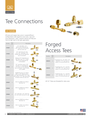 Tee Connections – C&DValve